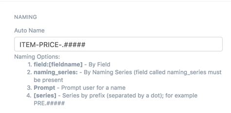 Solved Naming Series For Item Price Sellingcrm Frappe Forum