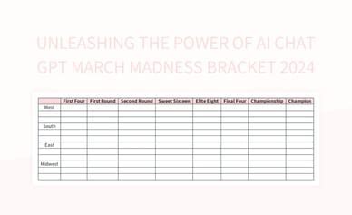 Free Tournament Bracket Templates For Google Sheets And Microsoft Excel Slidesdocs