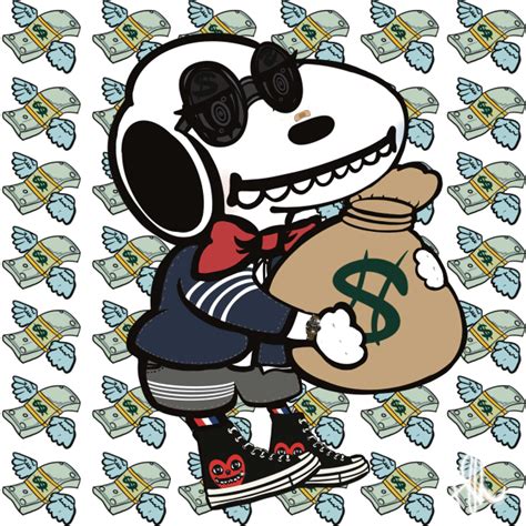 한국소년 행운을 주는 스누피 머니 미