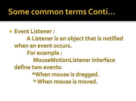 Event Handling In Java Pptx Programming Languages Computing