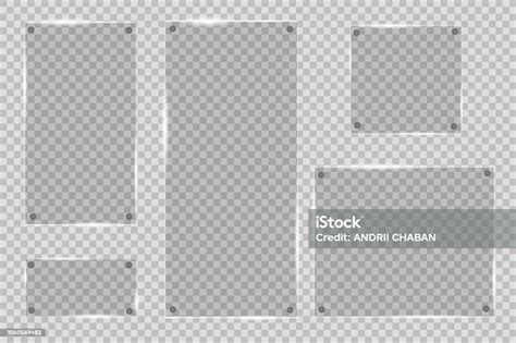 유리 접시 설치 됩니다 벡터 유리는 투명 배경 배너 유리입니다 유리 그림입니다 컬러 프레임입니다 개체 그룹에 대한 스톡 벡터 아트 및 기타 이미지 Istock