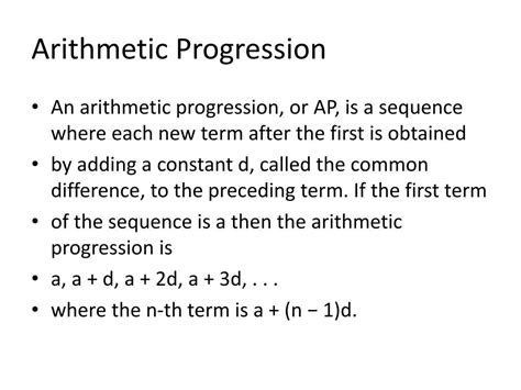 Arithmetic Progression