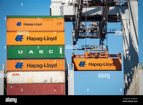 Container Loading In The Seaport Of Rotterdam Maasvlakte 2 Container Terminal In Rotterdam