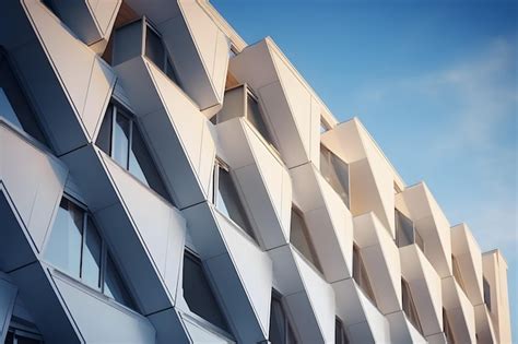 Premium Ai Image Modern Apartment Building Facade With Angular Design