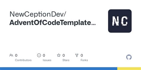 GitHub NewCeptionDev AdventOfCodeTemplate For TS