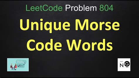 Unique Morse Code Words Unique Morse Code Words Youtube