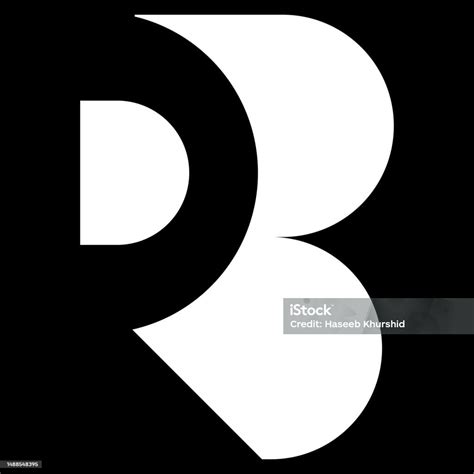 최소한의 Rb 로고 고급 배경에 Rb 편지의 아이콘입니다 Br 모노그램 이니셜을 기반으로 한 로고 아이디어 전문적인 다양한 문자