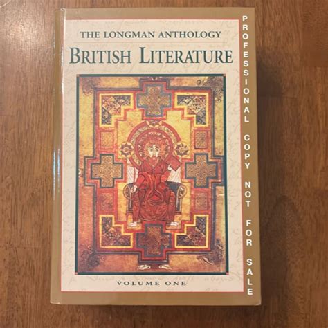 Longman Anthology Of British Literature The Volume 1 By David