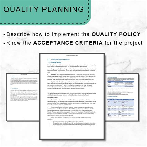Quality Management Plan Template Project Quality Assurance And Control