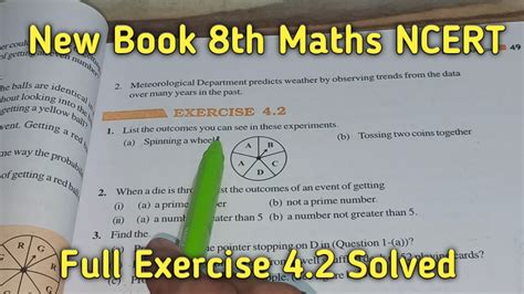 Chapter 4 Ex 42 Data Handling Class 8 Maths New Book Youtube