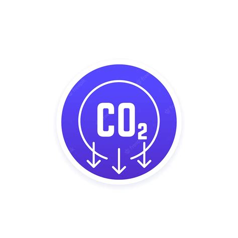 Premium Vector Co2 Gas Carbon Emissions Reduction Vector Icon For Web