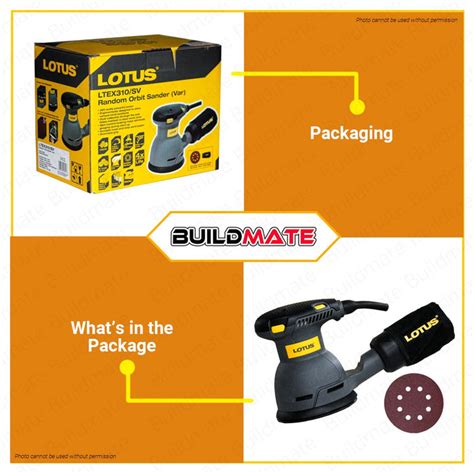 lotus random orbital sander var 280w variable speed finish wood sand
