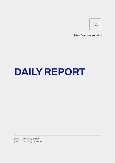 Free Daily Report Templates To Edit Online And Print