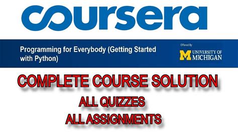 Coursera Python For Everybody Ep 14 Complete Course Solution Shoeb Solves Youtube