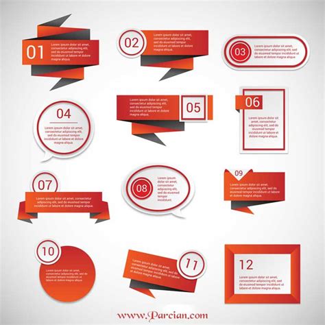 فایل طرح بنر و لیبل های ساده آماده پارشن