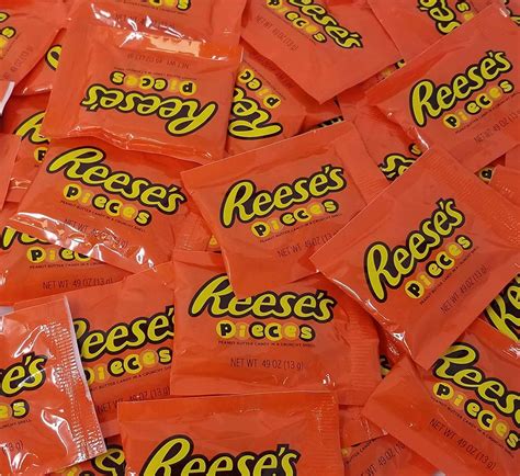 Reeses Pieces Peanut Butter Crunchy Shell Candy Individually Wrapped