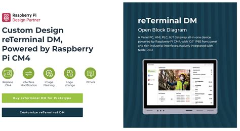 Reterminal Dm 101inch Raspberry Pi 산업용 패널 Pc 카메라 및 Poe 포함 H114070221 디바이스마트