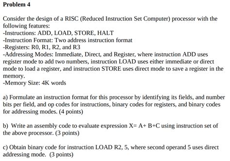 Solved Problem 4 Consider The Design Of A Risc Reduced
