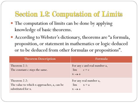 Ppt Calculus Chapter 1 Limits And Continuity Powerpoint Presentation Id3441169