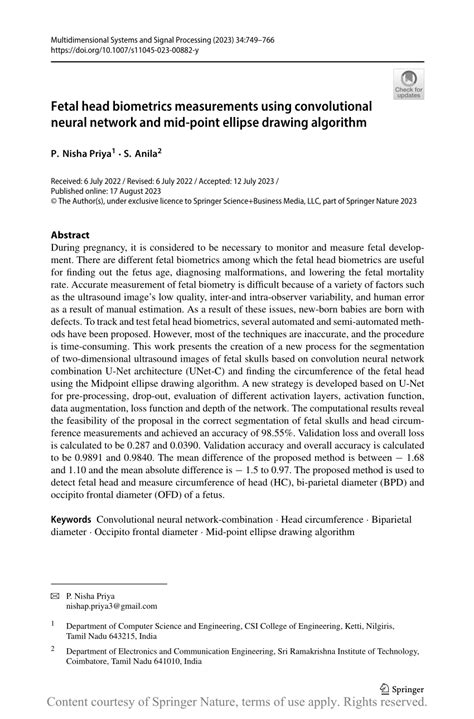 Fetal Head Biometrics Measurements Using Convolutional Neural Network And Mid Point Ellipse