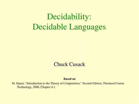 Ppt Decidability Decidable Languages Powerpoint Presentation Free Download Id3751136