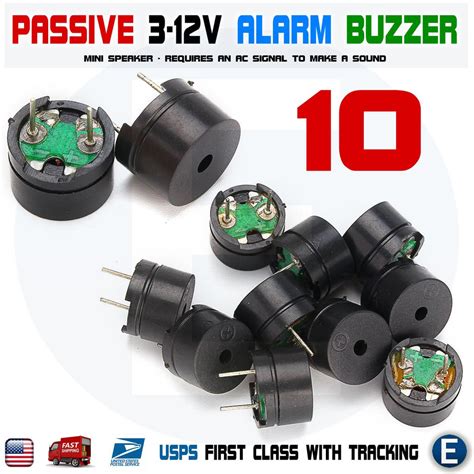 Semiconductors And Actives 5pcs 5v Piezo Passive Buzzer Acoustic Component Mini Alarm Speaker For