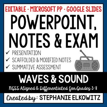 Waves And Sound PowerPoint Notes Exam Google Slides By Stephanie Elkowitz
