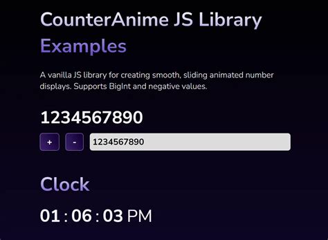 Vanilla Js Library For Smooth Number Transitions Counteranime Css Script