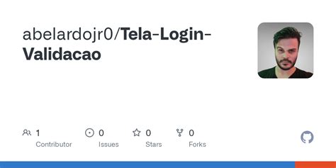 GitHub Abelardojr Tela Login Validacao