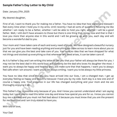 Sample Letter To Daughter On Wedding Day