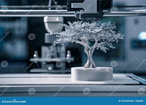 Depiction Of Additive Manufacturing 3d Printer Creating A Complex Object In An Industrial