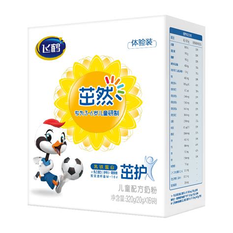 【5年奶粉第1】飞鹤茁然茁护4段3 6岁儿童配方牛奶粉320g1盒虎窝淘