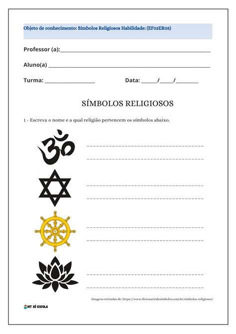 Atividade De Ensino Religioso Themeroute