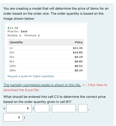 Solved You Are Creating A Model That Will Determine The Chegg Com