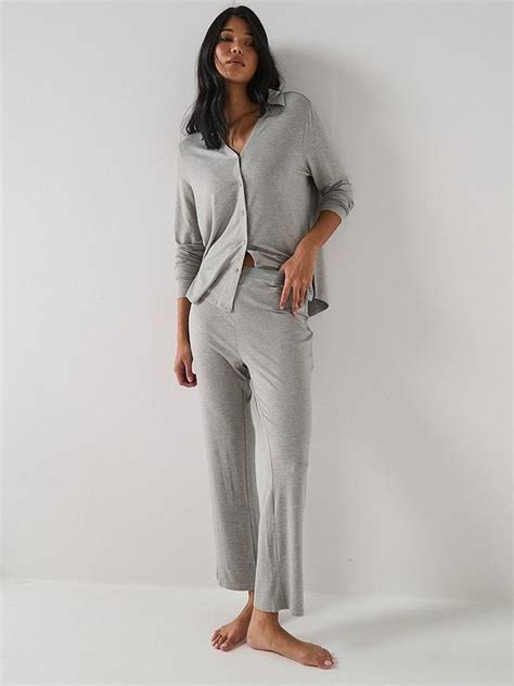 Calvin Klein Long Sleeve Shirt Set Grey Very