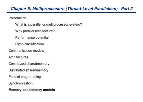 Ppt Chapter 5 Multiprocessors Thread Level Parallelism Part 2 Powerpoint Presentation Id