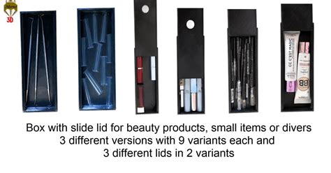 Box With Slide Lid For Beauty Products Small Items Or Divers By Akeno Download Free STL Model