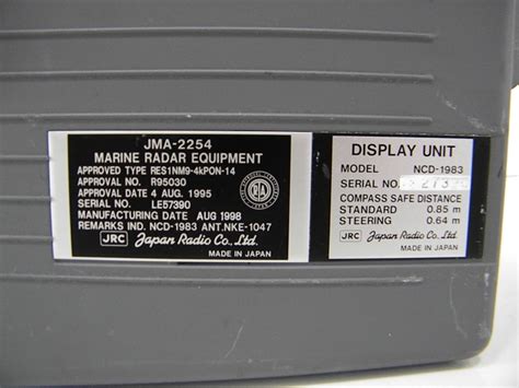 Jrc Jma 2254 10 Raster Scan Crt Radar Display W Sun Cover Tested 90 Day Warranty Max