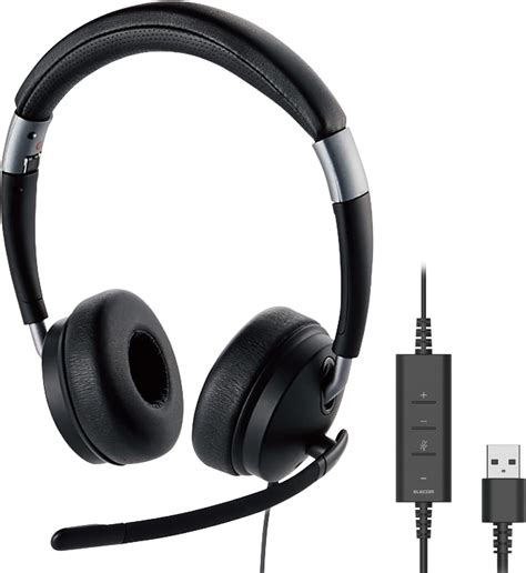 Jp エレコム ヘッドセット 有線 Usb接続 折りたたみ式 マイクミュート機能付き 40mmドライバ 両耳用