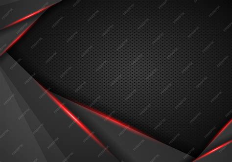 Premium Vector Abstract Black With Red Frame Template Layout Design