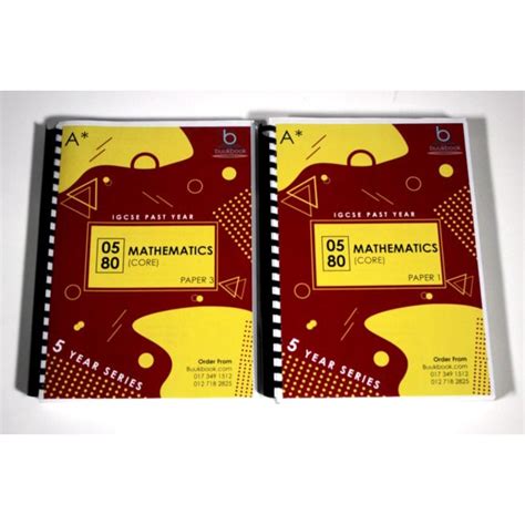 Igcse Past Year Papers Mathematics Core 0580 5yr1v Shopee Malaysia