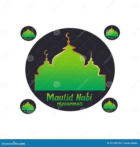 Maulid Nabi Muhammad Set Collection Vector Stock Illustration Illustration Of Arabic Document