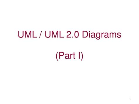 Ppt Uml Uml 2 0 Diagrams Part I Powerpoint Presentation Free