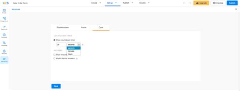 Help Add Countdown Timer To An Online Quiz 123formbuilder