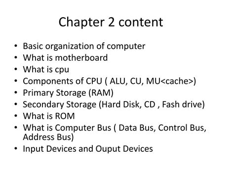 Ppt Basic Architecture Of Computer System Chapter Ii Powerpoint