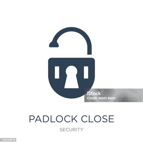 흰색 바탕에 자물쇠 닫기 아이콘 벡터 자물쇠 가까운 유행 가득 보안 컬렉션 자물쇠 가까운 벡터 일러스트 레이 션에서 아이콘 0
