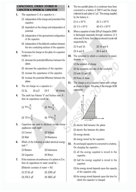 Solution Practice Questions Of Capacitance For Neet Studypool Solution Practice Questions Of Capacitance For Neet Studypool