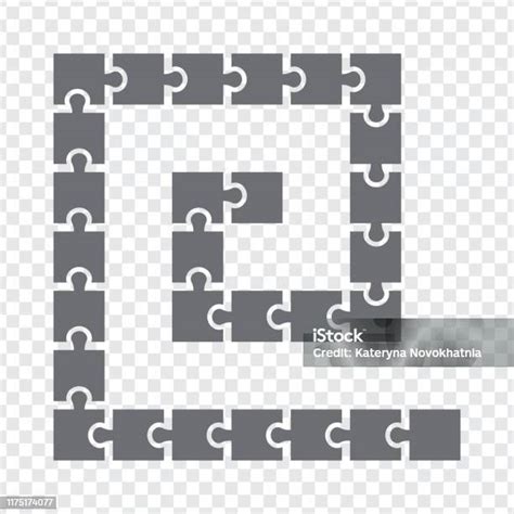 회색의 간단한 아이콘 퍼즐 투명 한 배경에 스물 여덟 요소의 간단한 아이콘 퍼즐 플랫 디자인 벡터 일러스트 레이션 Eps10 개념에 대한 스톡 벡터 아트 및 기타 이미지
