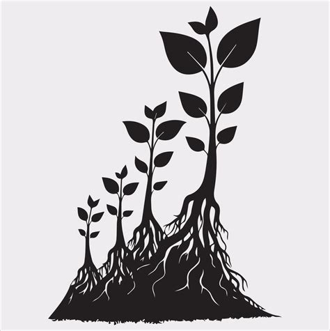 Growth Tree Silhouette On White Background 48256766 Vector Art At Vecteezy