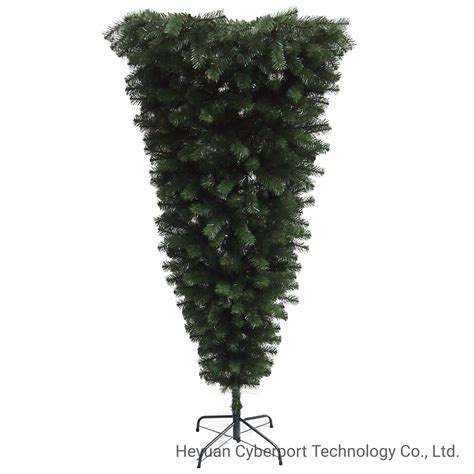 5 5ft Pvc Special Christmas Hinged Tree Green Upside Down Hinged Xmas Tree For Home Decoration